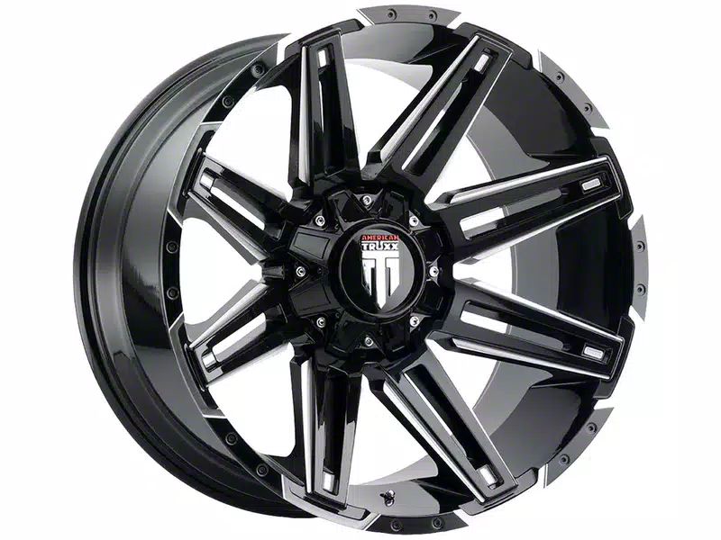 American Truxx Canyon Boom Satin Black Milled 6-Lug Wheel; 18x9; -12mm ...