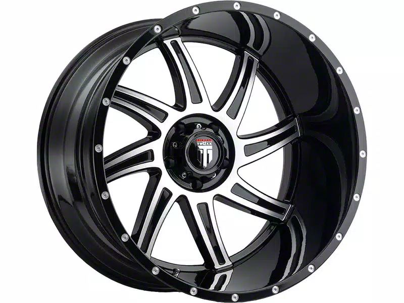 American Truxx Colorado Vortex Gloss Black Machined 6-Lug Wheel; 20x10 ...