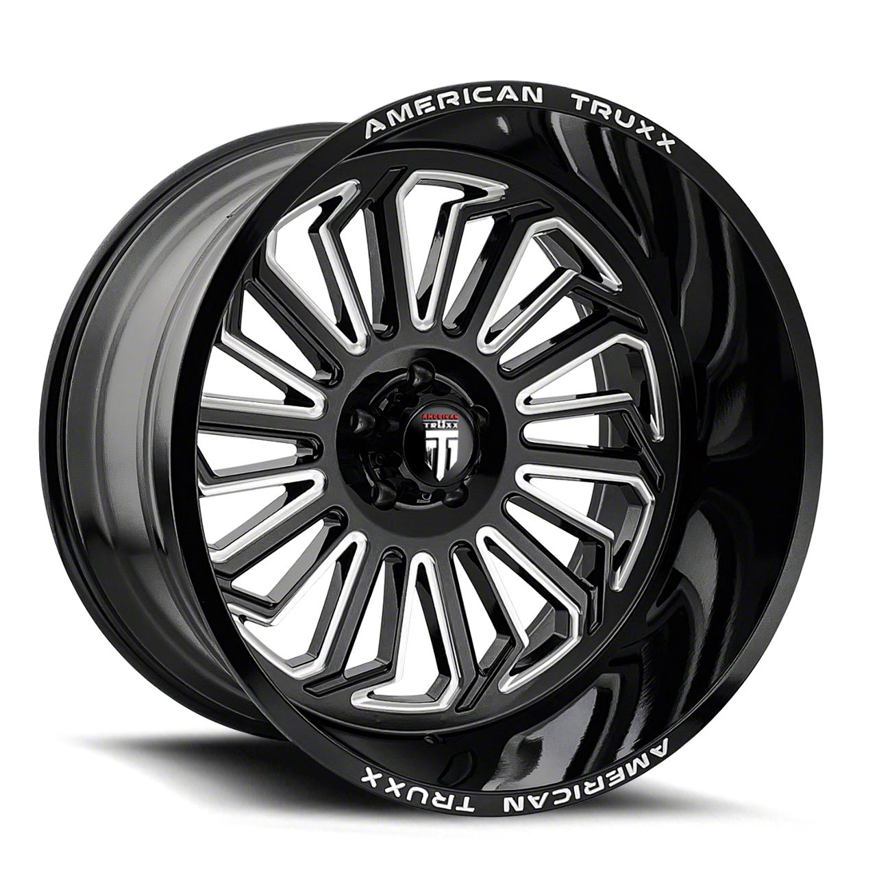 American Truxx RAM 3500 Butcher Gloss Black Milled 8-Lug Wheel; 24x14 ...