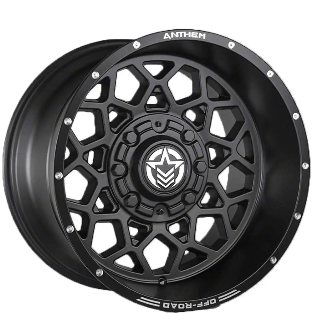 Anthem Off-Road Sierra 1500 Avenger Satin Black 6-Lug Wheel; 20x12 ...