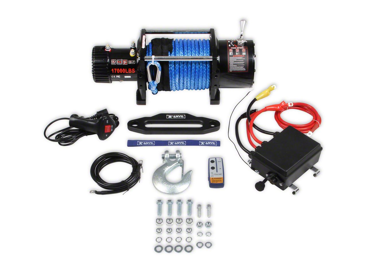 Anvil Off-Road F-350 Super Duty 17,000 lb. Winch with Synthetic Rope ...