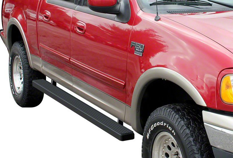 F-150 4-Inch iStep Running Boards; Black (01-03 F-150 SuperCrew)