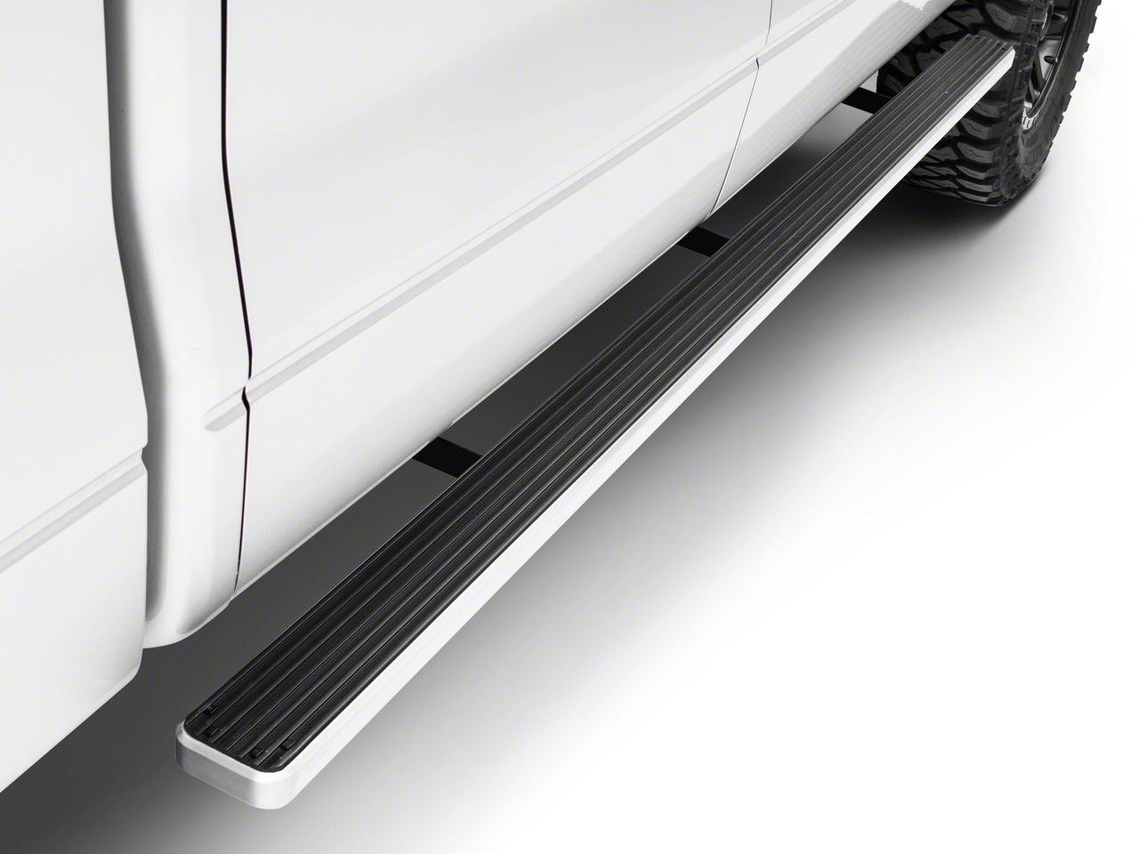 F-150 4-Inch iStep Running Boards; Hairline Silver (09-14 F-150 SuperCrew)