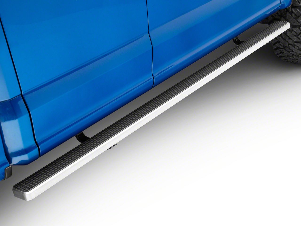 F-150 4-Inch iStep Running Boards; Hairline Silver (15-23 F-150 ...