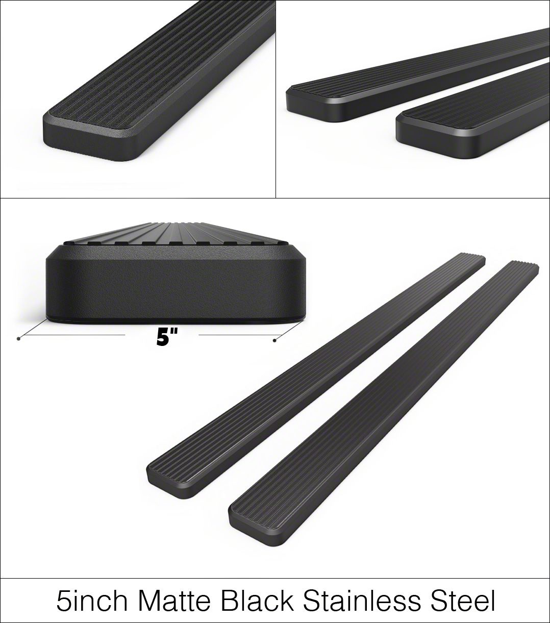F-150 5-Inch iStep Running Boards; Black (09-14 F-150 SuperCrew)