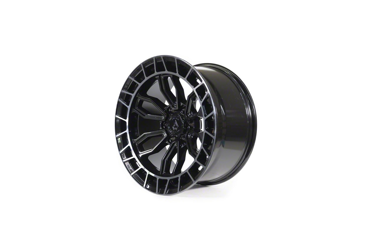 Arena Canyon Recon Glossy Black Center with Machined DDT Lip 6-Lug ...