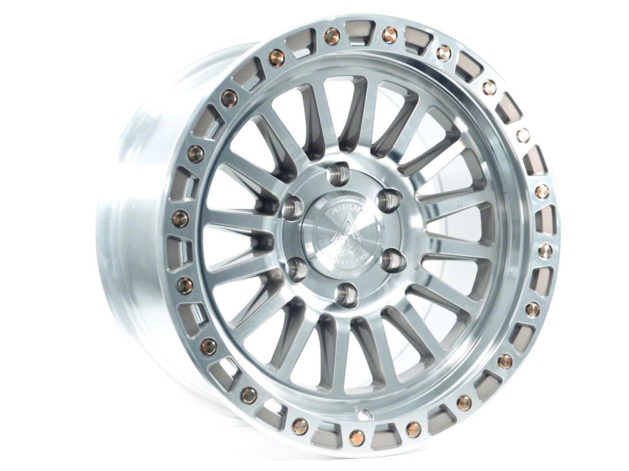 Arena Tahoe Trophy Bright Machine with Zinc Bolts 6-Lug Wheel; 17x9 ...