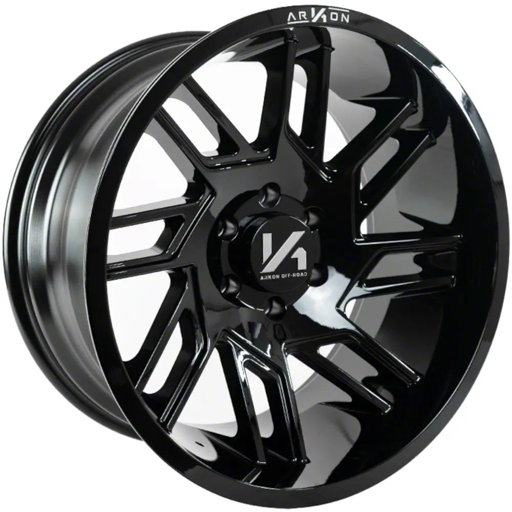 Arkon Off-Road Tahoe DaVinci Gloss Black 6-Lug 4-Wheel Kit; 20x10 ...