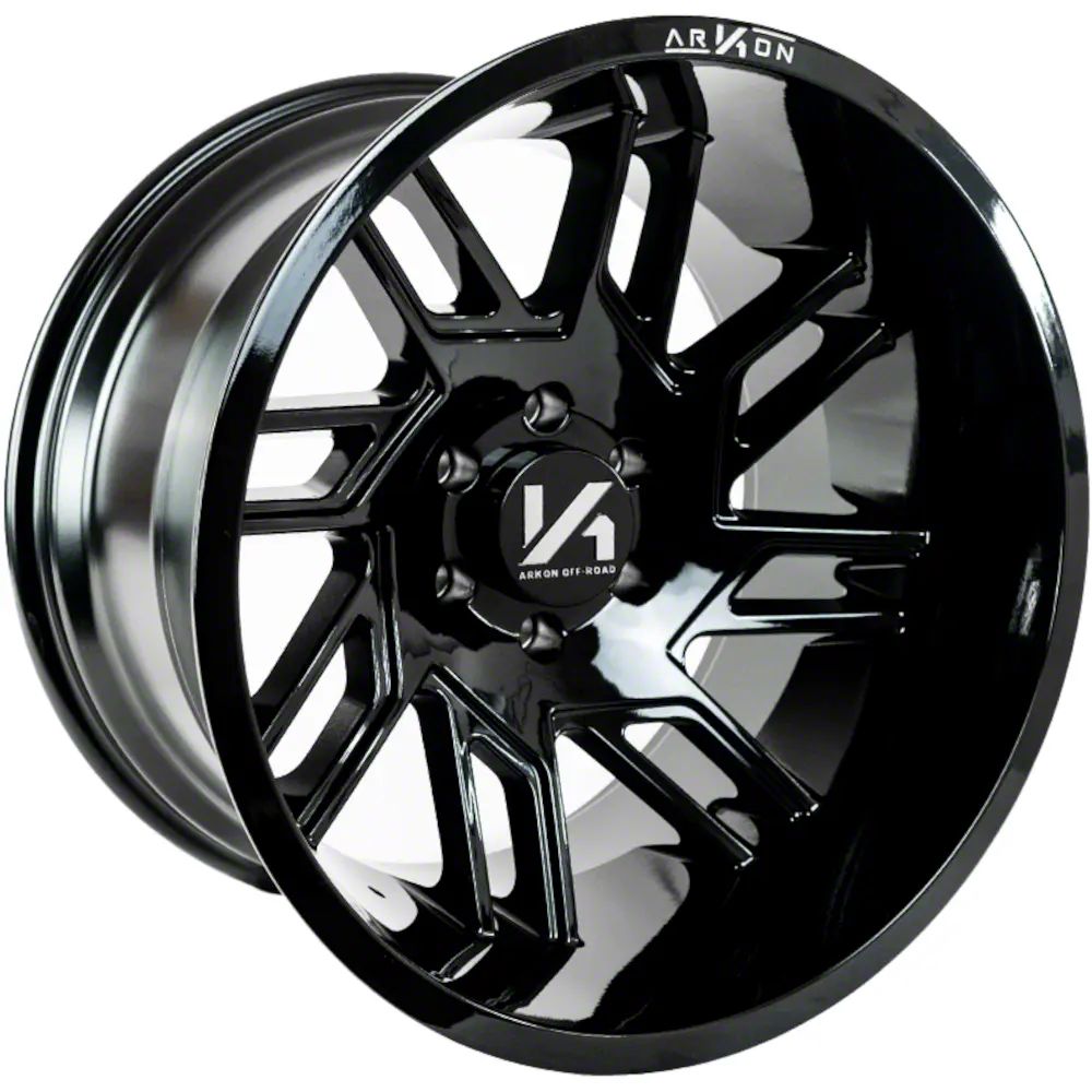 Arkon Off-Road Tahoe DaVinci Gloss Black 6-Lug 4-Wheel Kit; 20x12 ...