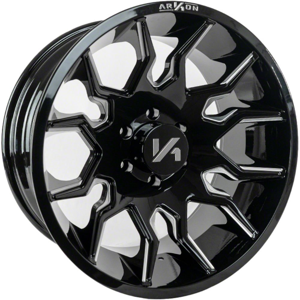 Arkon Off-Road Sierra 2500 Roosevelt Gloss Black Milled 8-Lug Wheel ...