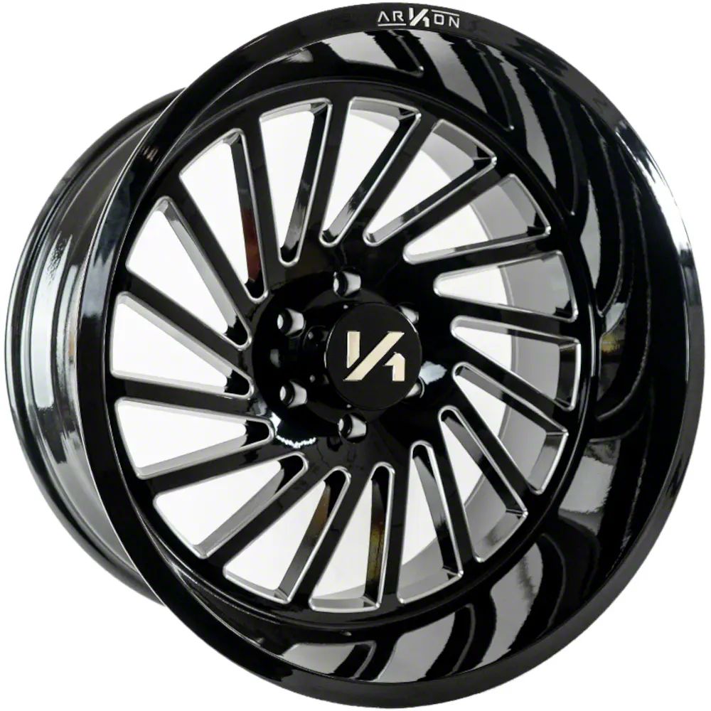 Arkon Off-Road Sierra 3500 Caesar Gloss Black Milled 8-Lug Wheel; 20x10; -25mm Offset ...