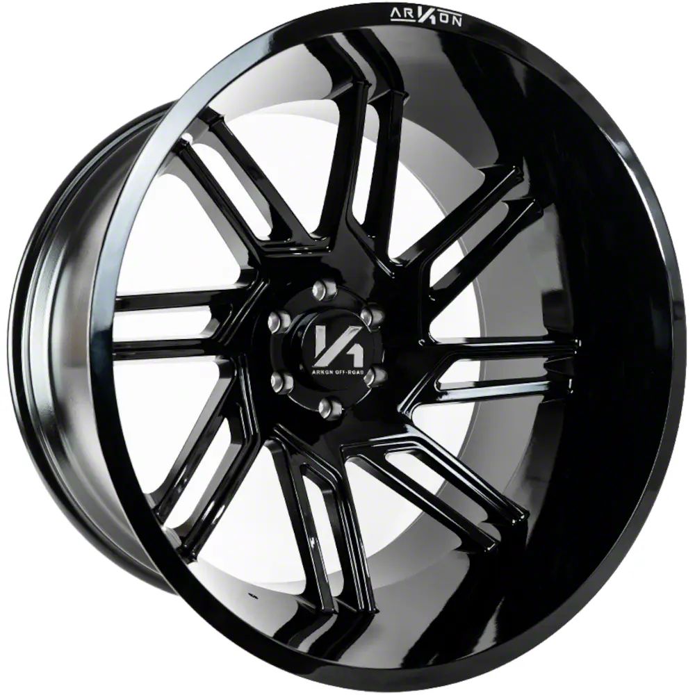 Arkon Off-Road RAM 3500 DaVinci Gloss Black Milled 8-Lug 4-Wheel Kit ...