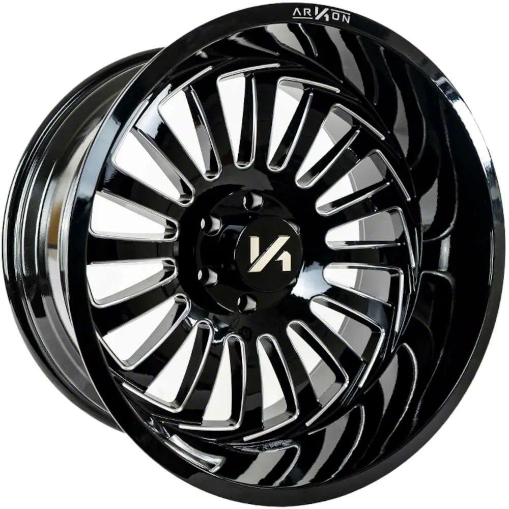 Arkon Off-Road Ranger Alexander Gloss Black Milled 6-Lug 4-Wheel Kit ...
