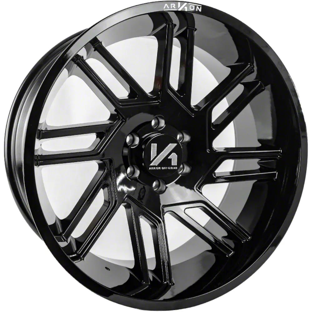 Arkon Off-Road Ranger DaVinci Gloss Black 6-Lug 4-Wheel Kit; 22x10 ...
