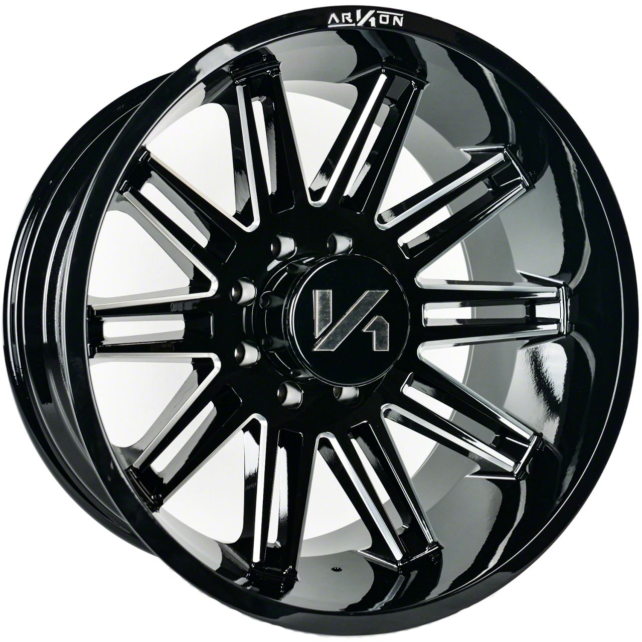 Arkon Off-Road Sierra 2500 Churchill Gloss Black Milled 8-Lug Wheel ...