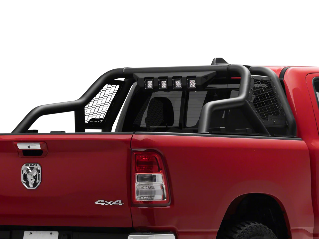 RAM 1500 CR1 Chase Rack with LED Shroud; Matte Black (19-25 RAM 1500 w/o RAM Box) - Free Shipping
