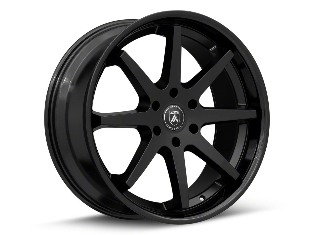 Asanti Tahoe Kaiser Satin Black with Gloss Black Lip 6-Lug Wheel; 20x9 ...