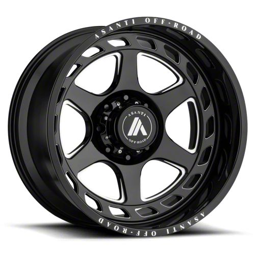 Asanti F-250 Super Duty Anvil Gloss Black Milled 8-Lug Wheel; 20x10 ...