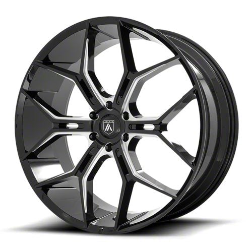 Asanti Canyon Monarch Truck Gloss Black Milled 6-Lug Wheel; 22x9.5 ...