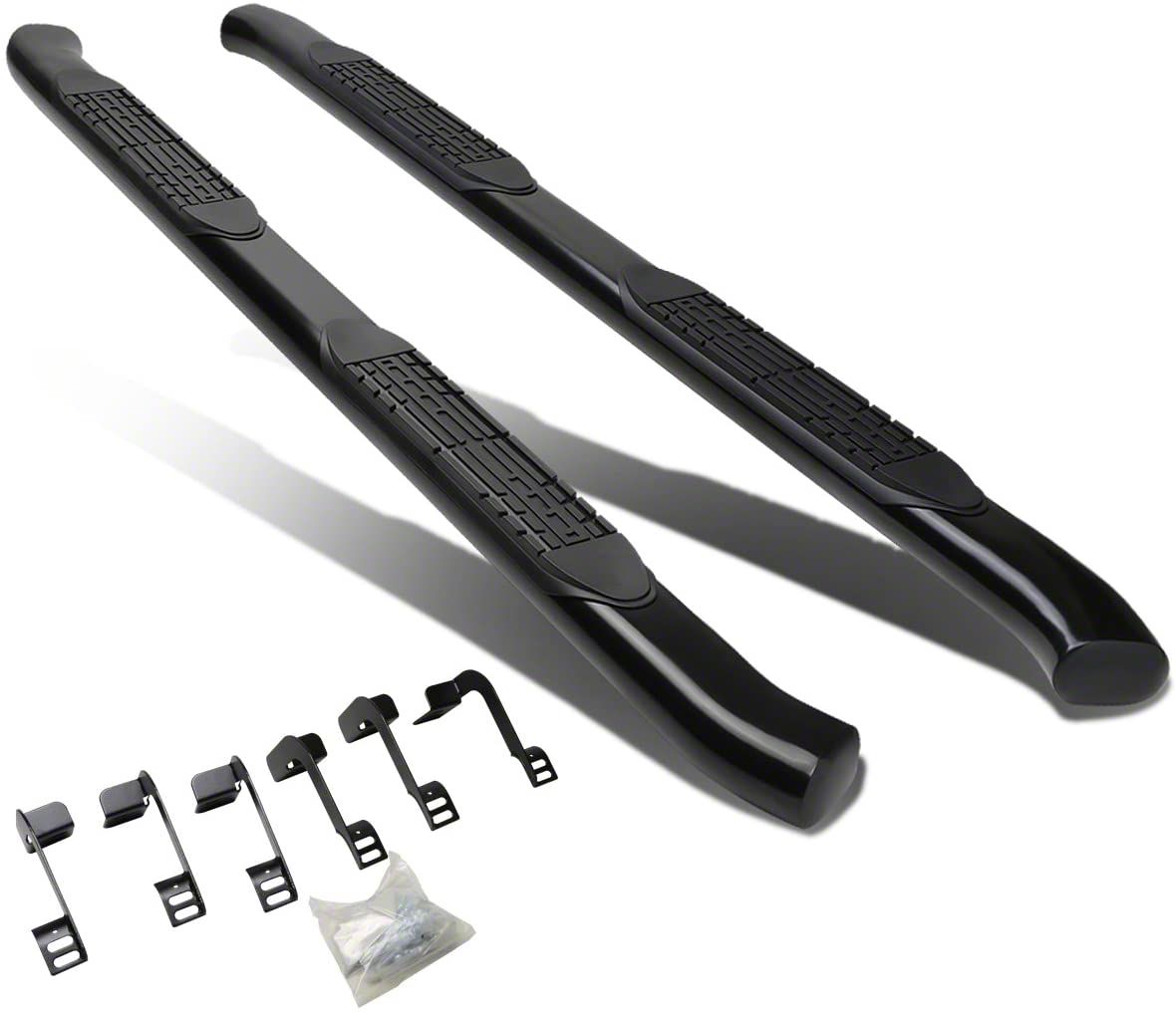 RAM 1500 4-Inch Nerf Side Step Bars; Black (09-18 RAM 1500 Quad Cab)