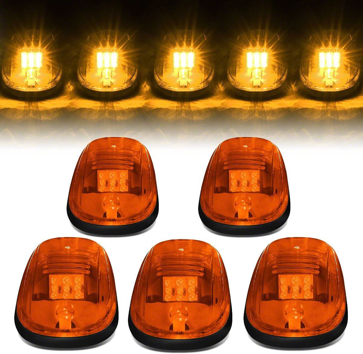 RAM 1500 LED Cab Roof Lights; Amber (02-18 RAM 1500)