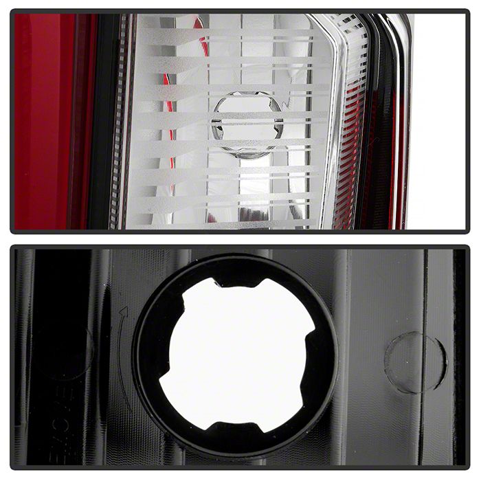 Tahoe OE Style LED Tail Lights Black Housing; Red/Clear Lens; Passenger ...