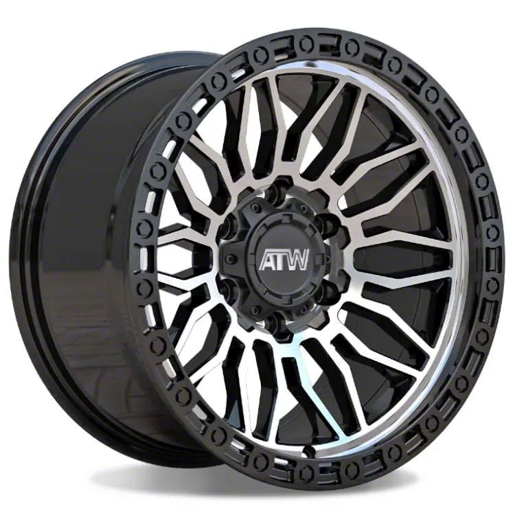 ATW Off-Road Wheels Silverado 1500 Nile Gloss Black with Machined Face ...
