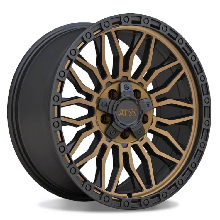 ATW Off-Road Wheels RAM 1500 Nile Satin Black with Machined Bronze Face ...
