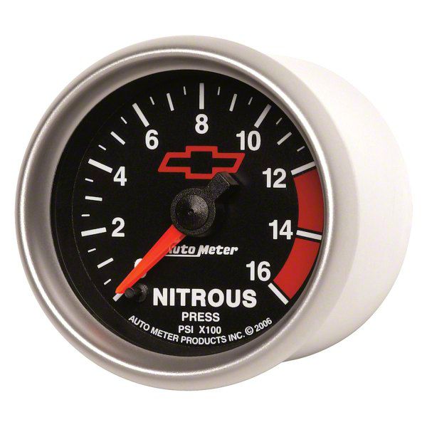 Auto Meter Colorado Chevy Black Series 2-1/16-Inch Nitrous Pressure ...