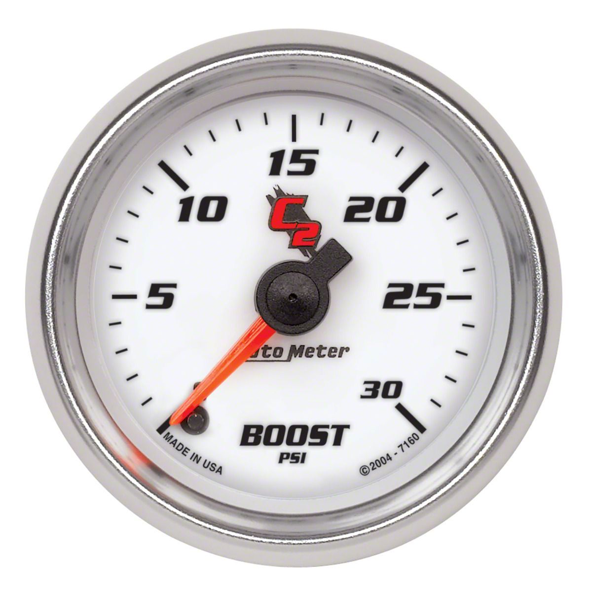 Auto Meter RAM 3500 C2 Series 2-1/16-Inch Boost Gauge; 0-30 PSI ...