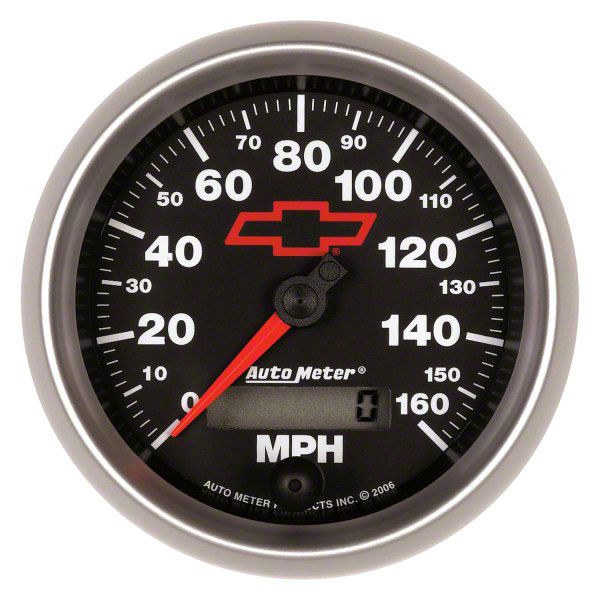 Auto Meter Silverado 1500 Speedometer Gauge with Chevy Red Bowtie Logo ...