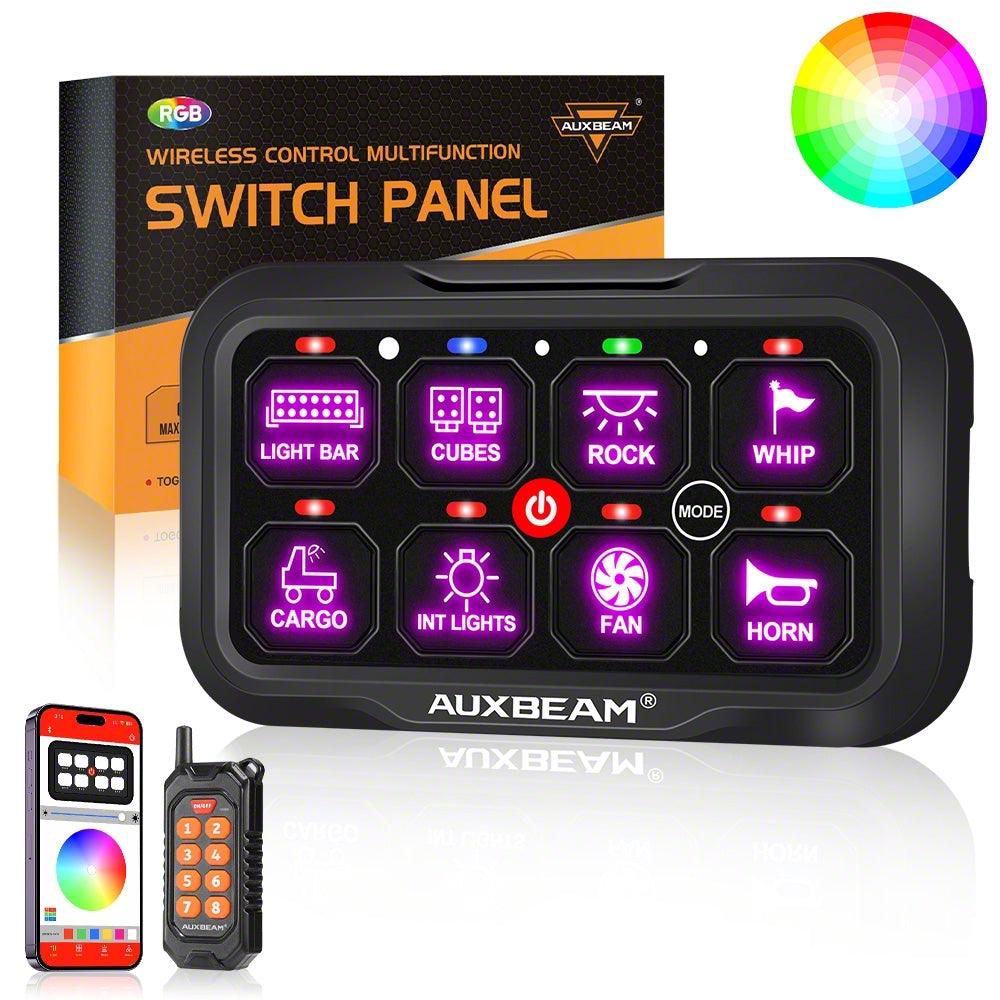 Auxbeam Ranger AC-800 Series RGB 8-Gang Multifunction Switch Panel with ...