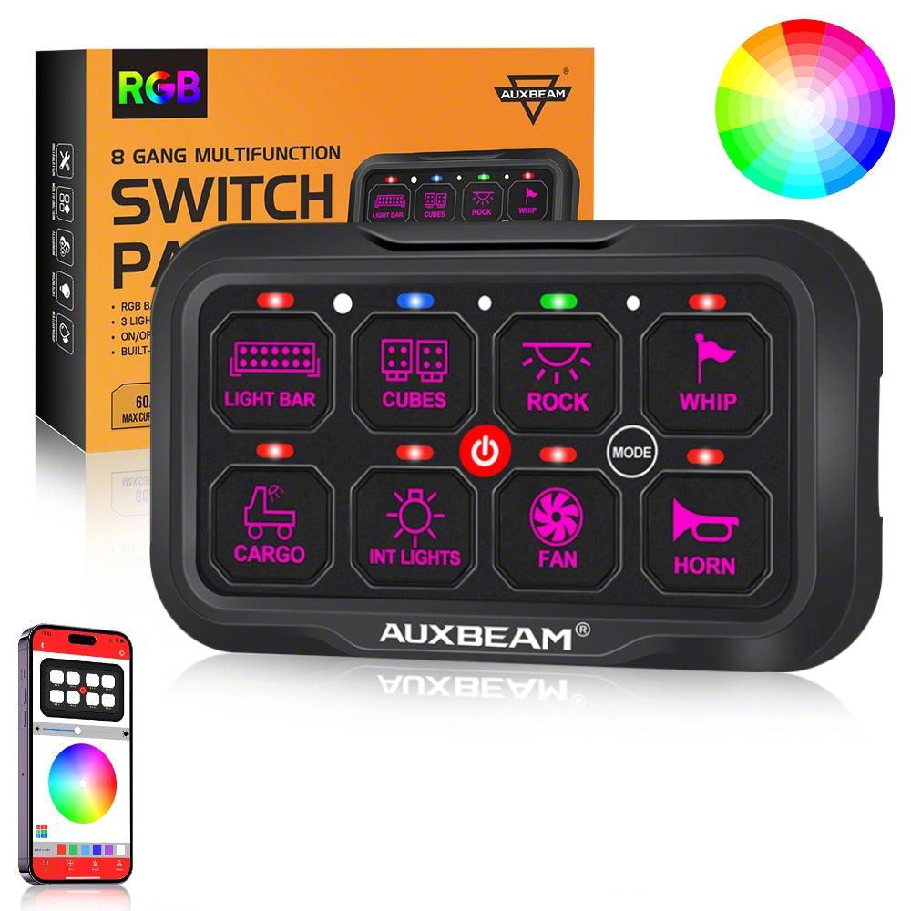 Auxbeam Ranger AR-800 Series RGB 8-Gang Multifunction Switch Panel with ...