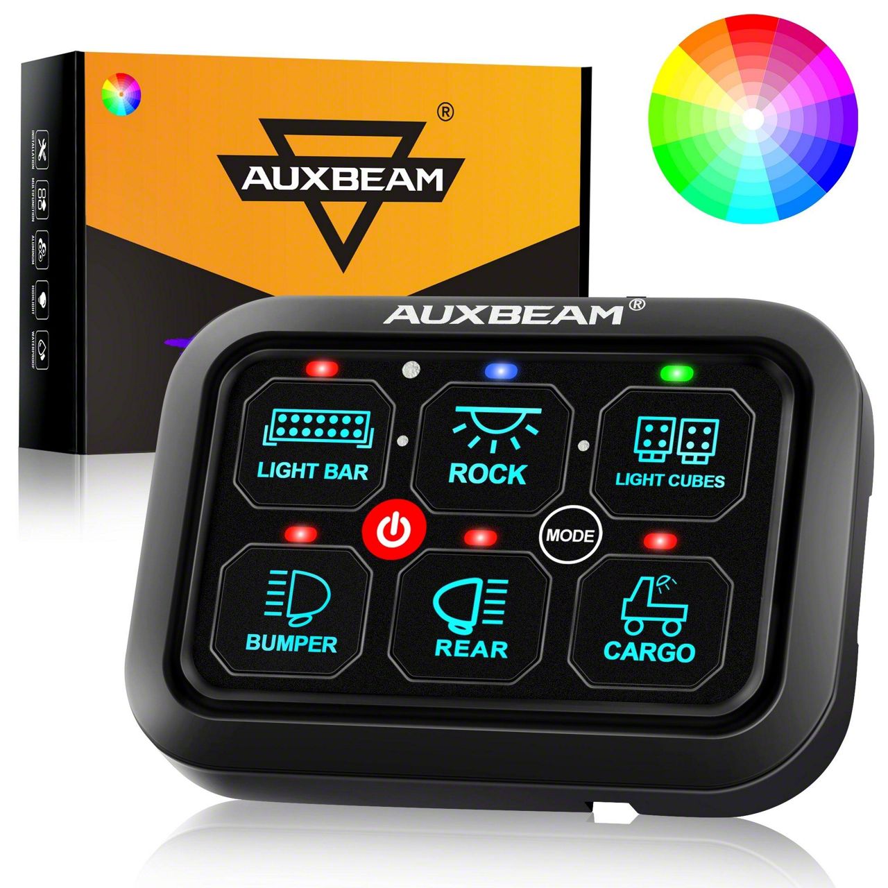 Auxbeam Ranger RA60 Series RGB 6-Gang Multifunction Switch Panel ...