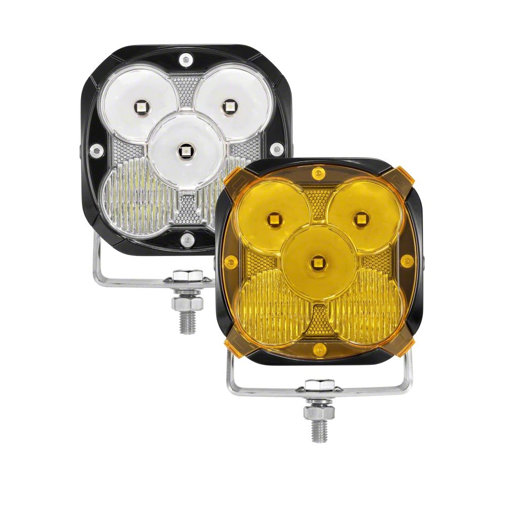 Auxbeam Sierra 3500 XP-ULTRA Series 4.50-Inch LED Pod Lights with Amber ...