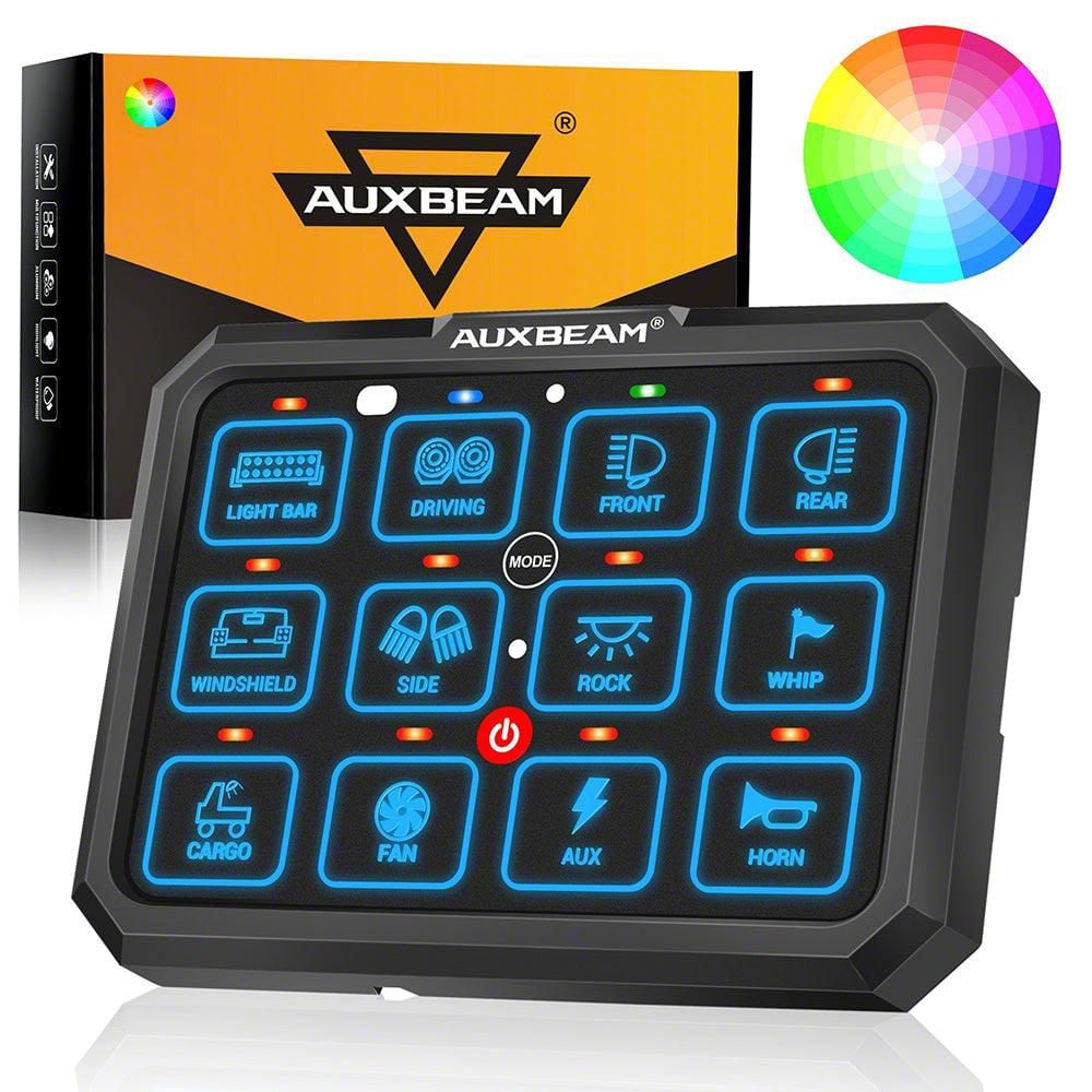 Auxbeam Silverado 2500 RB120 Series RGB 12-Gang Multifunction Switch ...