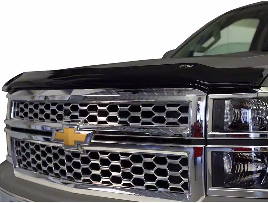 Silverado 3500 Bugflector Hood Shield; Dark Smoke (01-02 Silverado 3500 ...