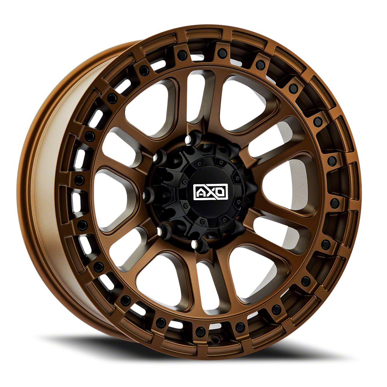 AXD Offroad RAM 2500 AS5 Satin Bronze with Black Bolts 8-Lug Wheel ...