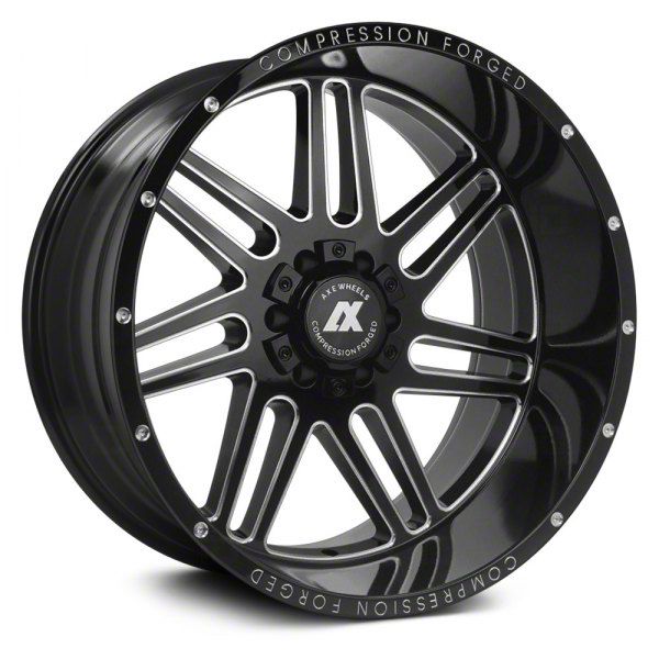 Axe Wheels RAM 1500 AX3.0 Gloss Black Milled 5-Lug Wheel; 22x12; -44mm ...