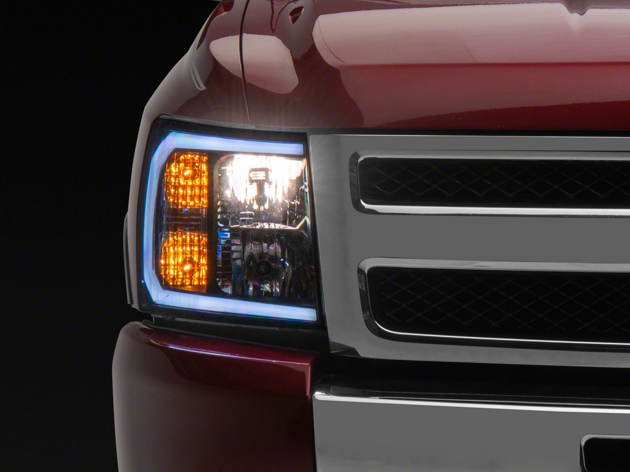 Raxiom Silverado 1500 Axial Series Headlights with Sequential LED Bar ...