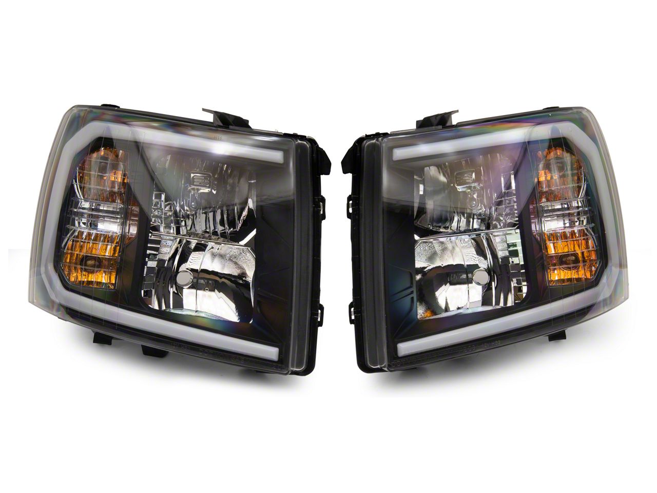 Raxiom Silverado 1500 Axial Series Headlights with Sequential LED Bar ...