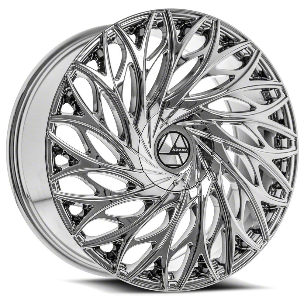 Azara Sierra 1500 AZA-525 Nano Chrome 6-Lug Wheel; 22x9.5; 22mm Offset ...