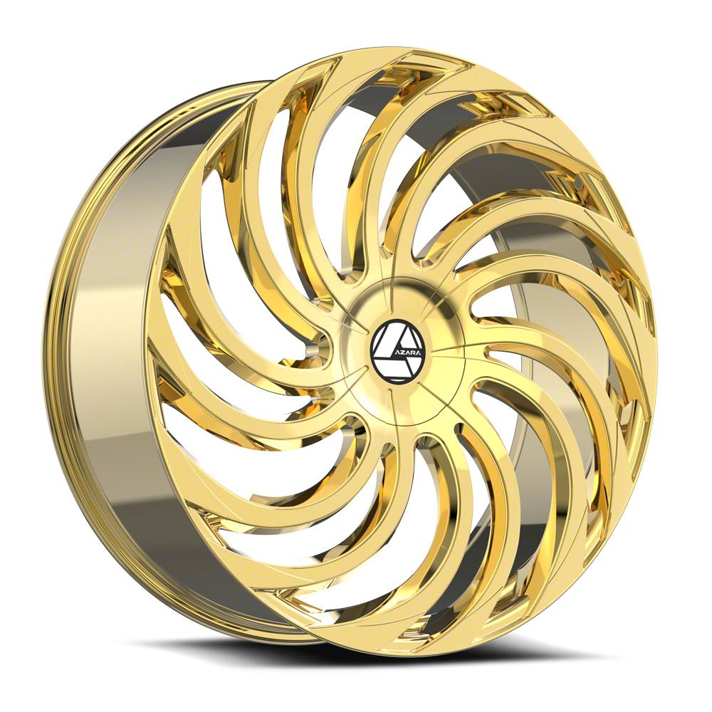 Azara Tahoe AZA-534 Gold Plated 6-Lug Wheel; 30x9.5; 22mm Offset AZA ...