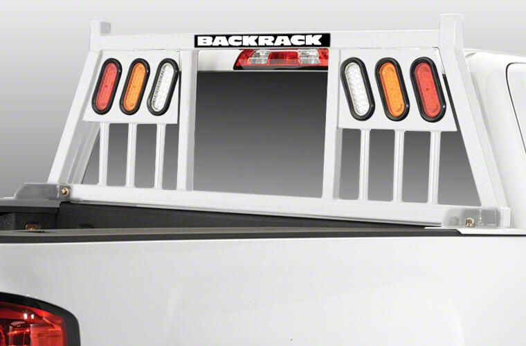 BackRack F-350 Super Duty Three Light Headache Rack Frame; White 147TLW ...