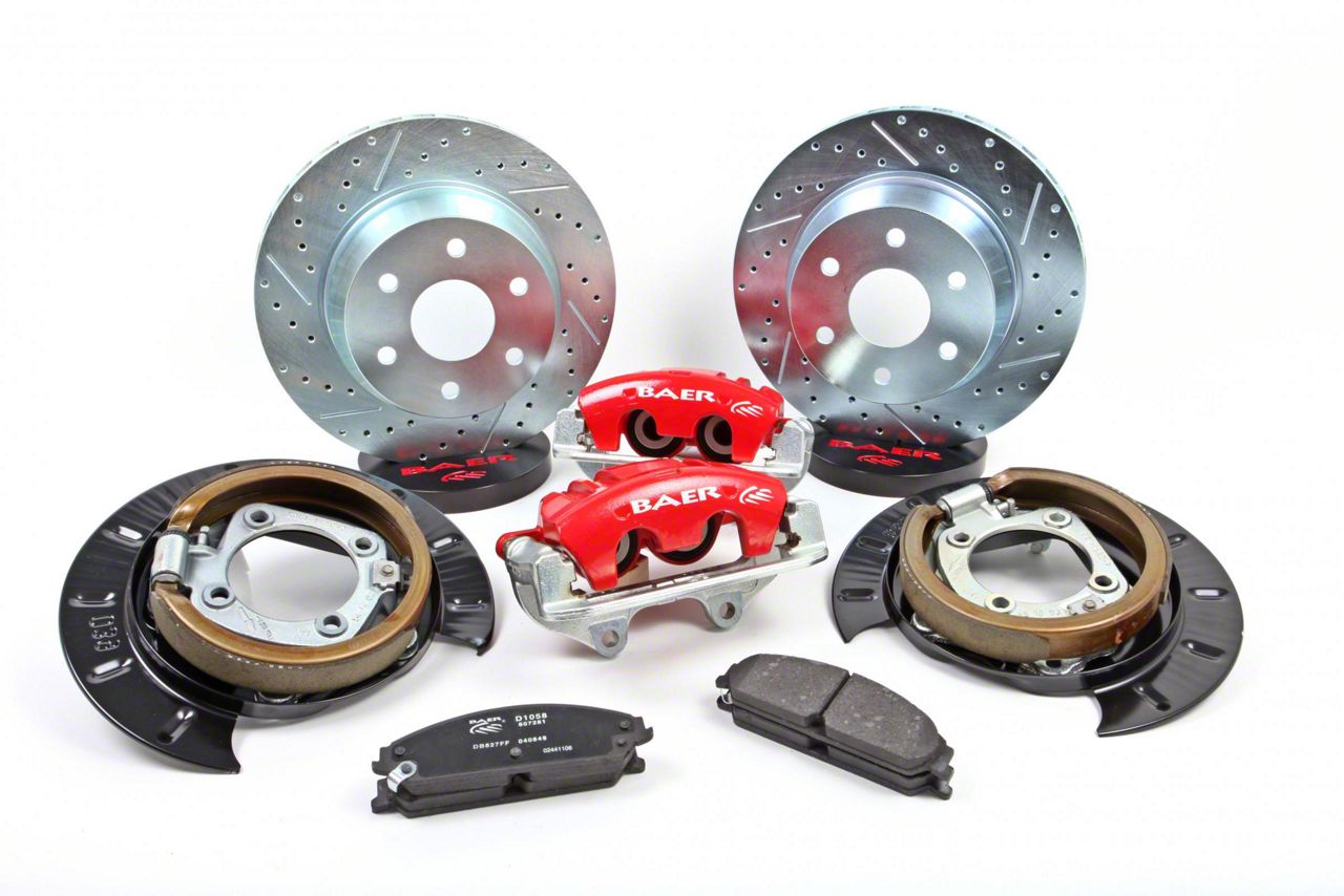 Baer Silverado 1500 14-Inch AlumaSport Rear Rotor Upgrade Kit; Red ...