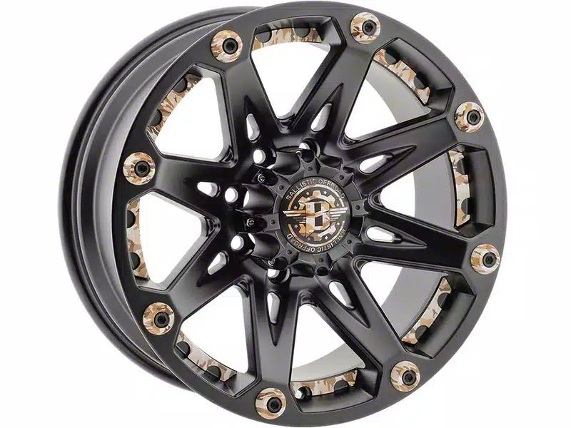 Ballistic RAM 1500 Jester Flat Black with Camouflage Accents 5-Lug ...