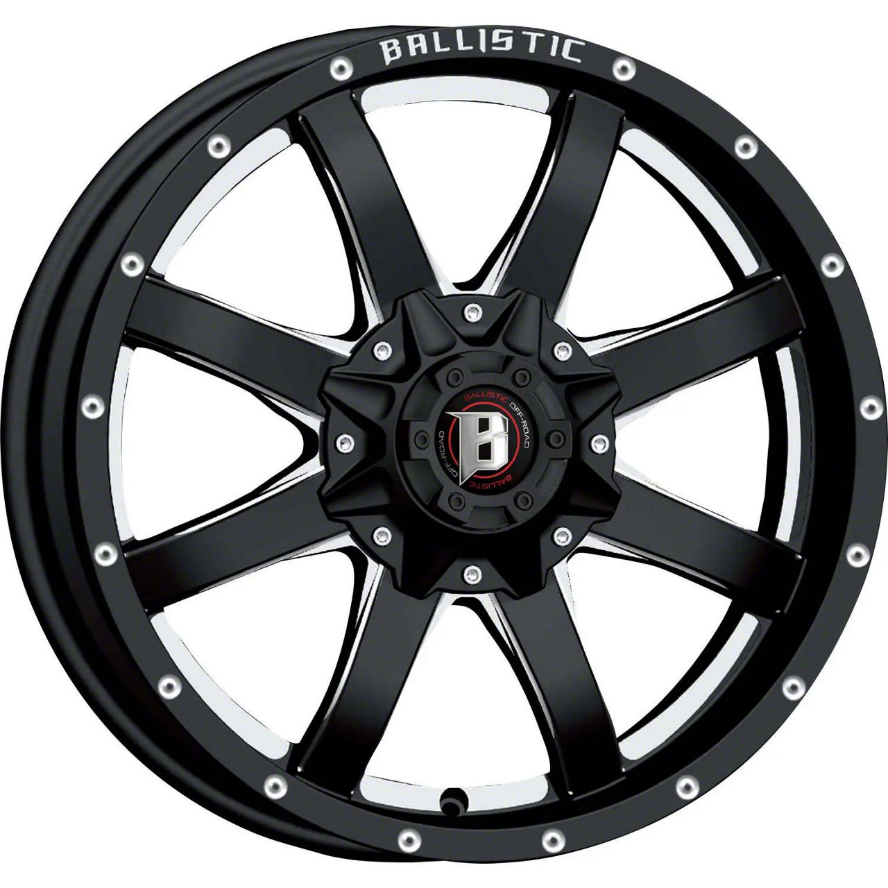 Ballistic RAM 1500 Anvil Gloss Black Milled 5-Lug Wheel; 20x9; -12mm ...