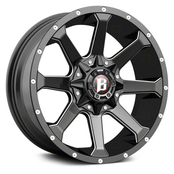 Ballistic RAM 1500 Hawk Flat Black Milled 6-Lug Wheel; 20x9; 0mm Offset ...