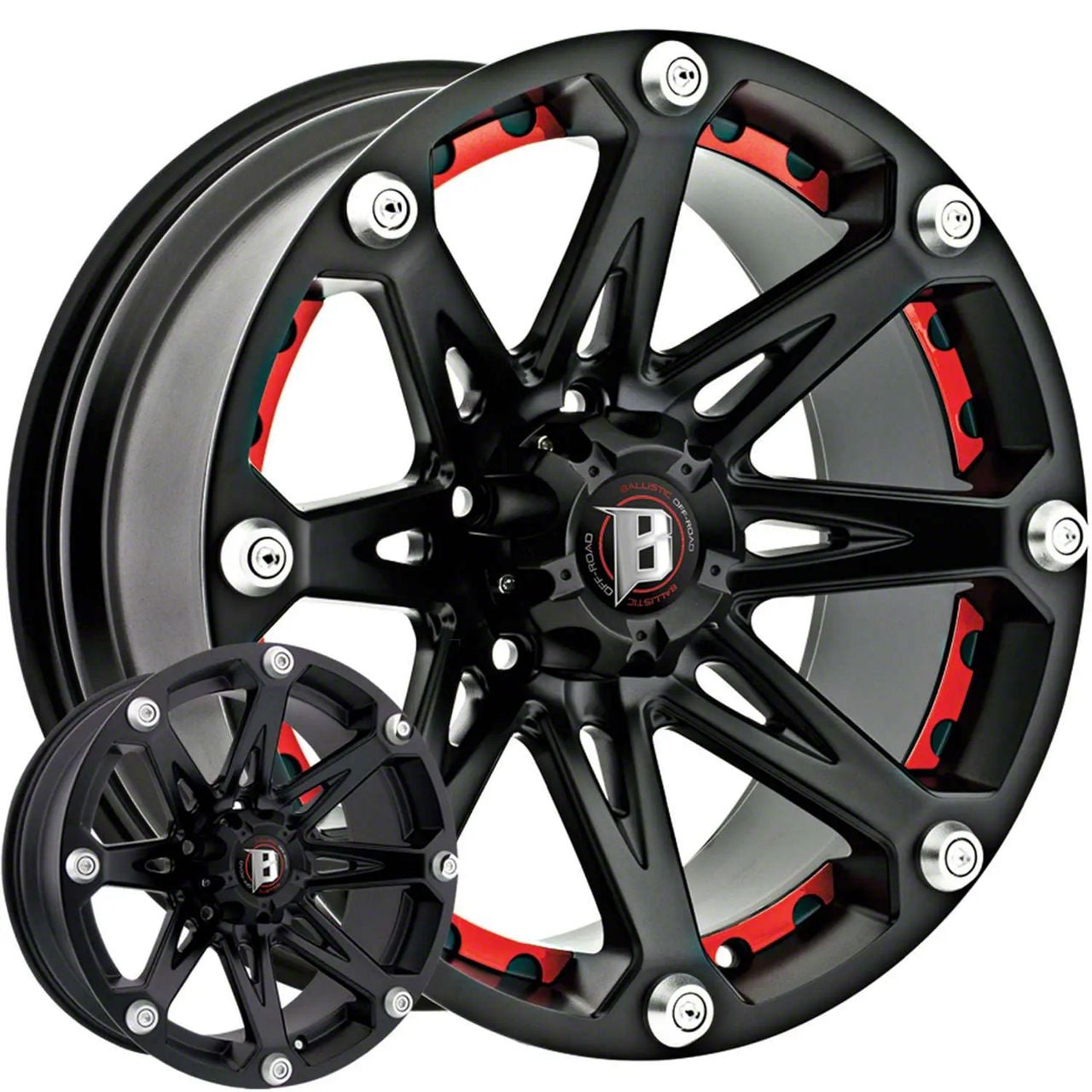 Ballistic Ranger Jester Flat Black 6-Lug Wheel; 17x9; 0mm Offset ...
