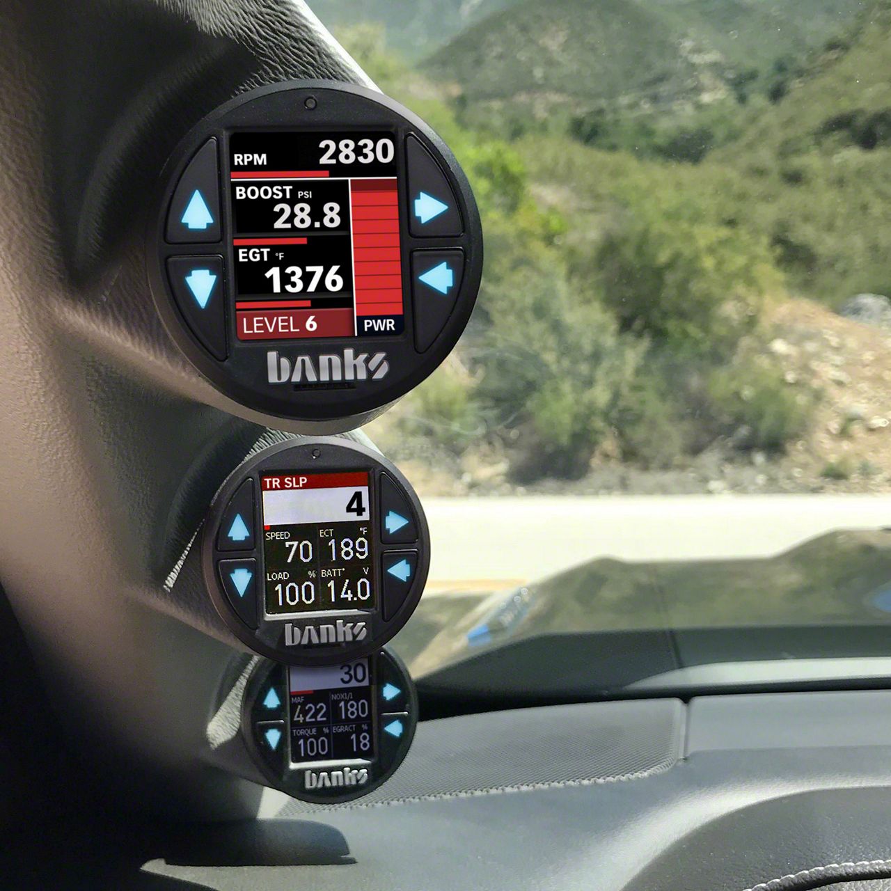 Banks Power Sierra 3500 Six-Gun Diesel Tuner with iDash SuperGauge ...